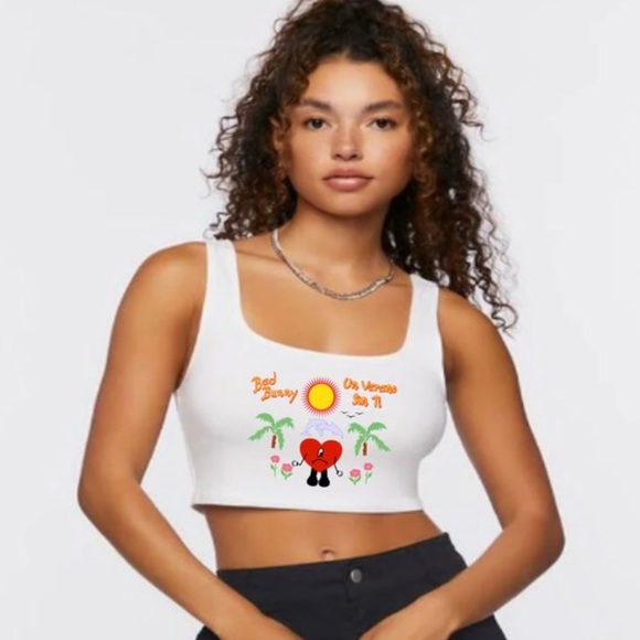 Tops | Bad Bunny Cropped Top Un Verano Sin Ti Crop Top Bad Bunny ...
